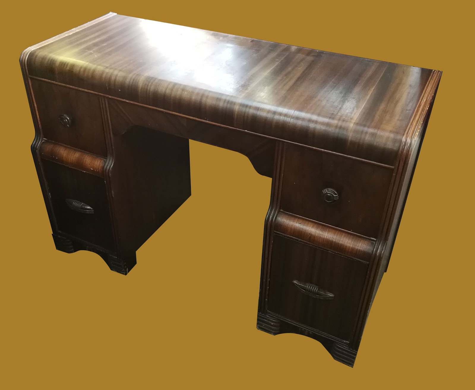 Uhuru Furniture & Collectibles: 1930s Waterfall Desk - $95 $75 SOLD
