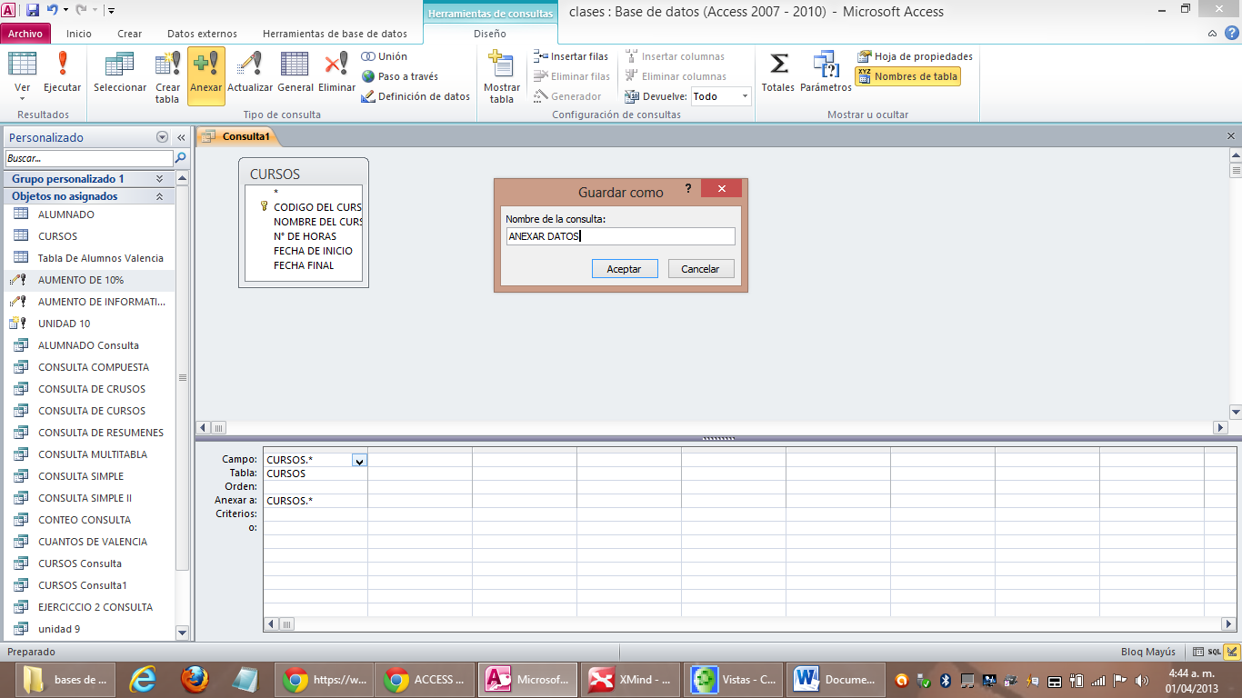 FUNDAMENTOS DE BASE DATOS: UNIDAD 10 "CONSULTA DE DATOS ANEXADOS ...