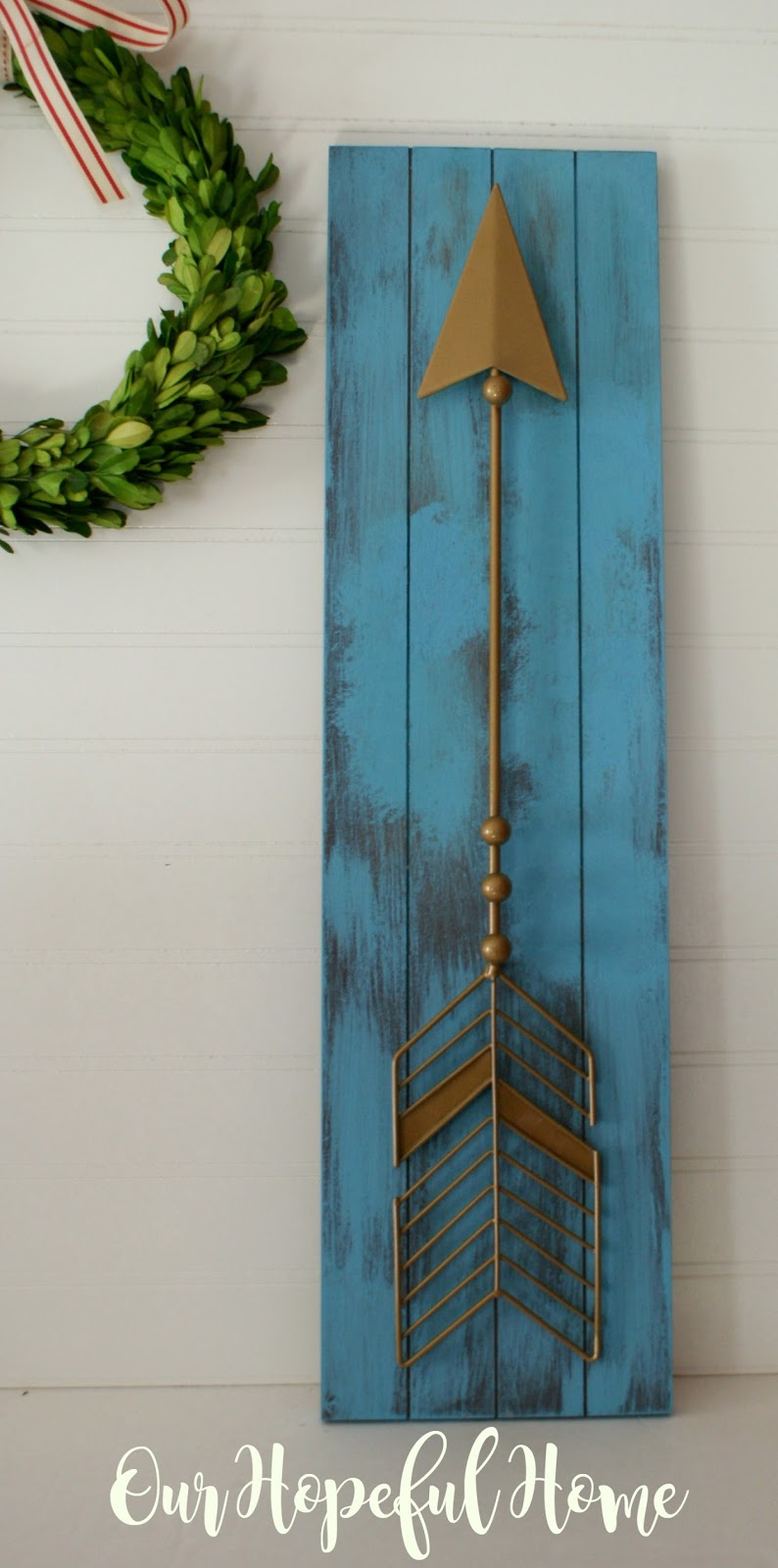 Our Hopeful Home: DIY Rustic Wooden Sign With Arrow