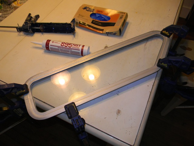 Ericson 25, Oystercatcher: Portlights, Part 6: Re-Caulking the Glass