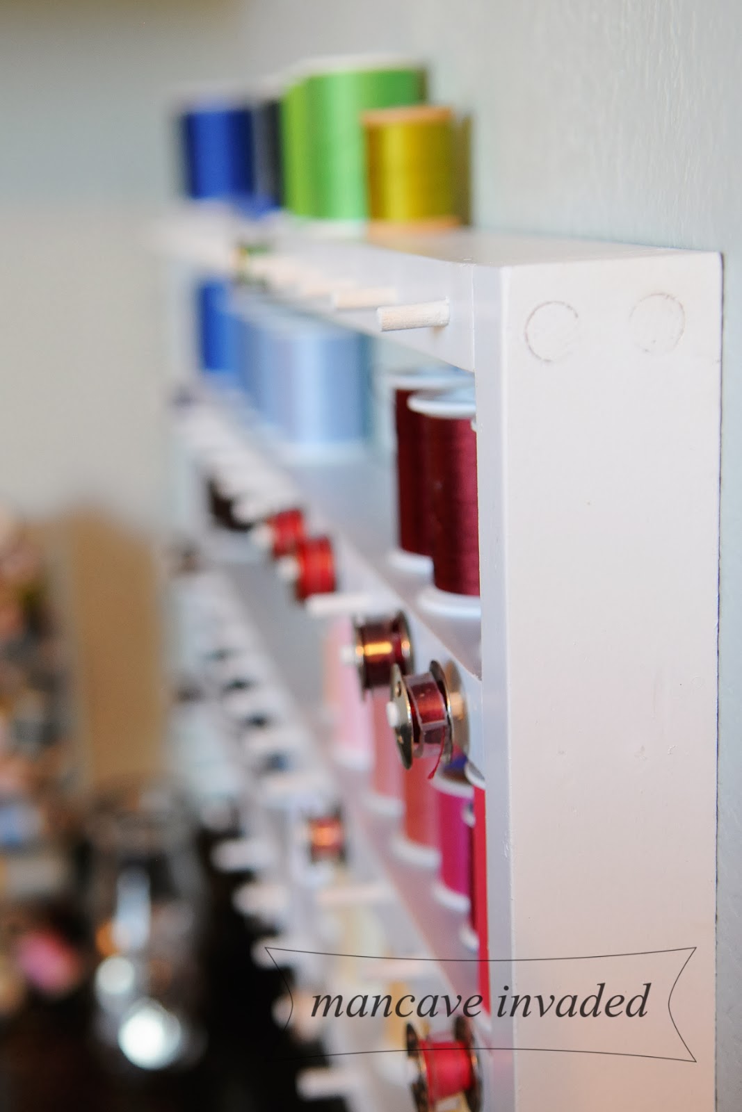 Mancave Invaded: Sewing Thread and Bobbin Holder