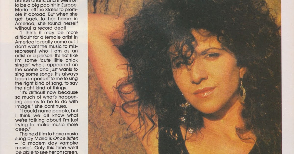 Top Of The Pop Culture 80s: Maria Vidal - Number One Magazine 1985