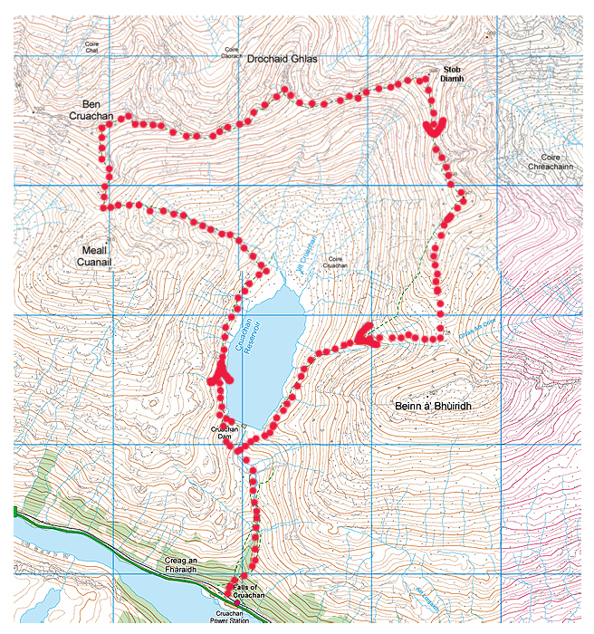 Around Scotland: BEN CRUACHAN RIDGE WALK- ben cruachan, stob diamh ...