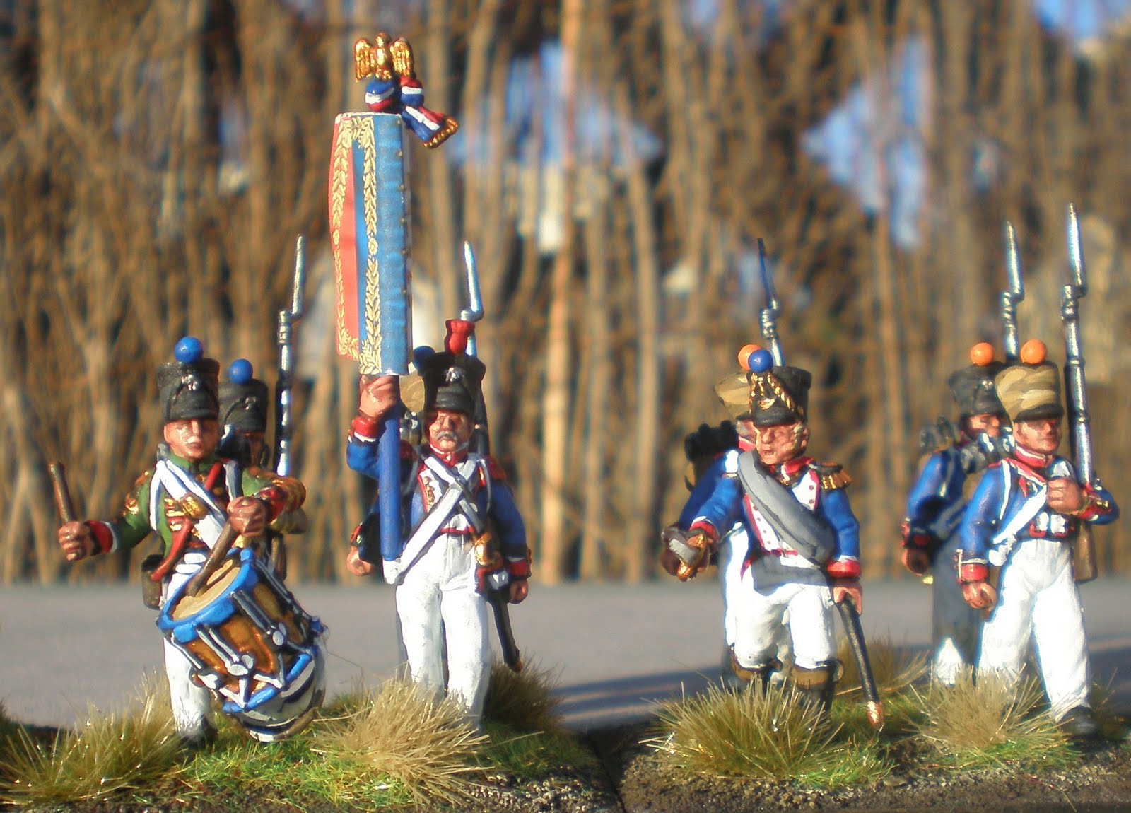 15mm paint shack: 28mm Perry French Napoleonic infantry finished