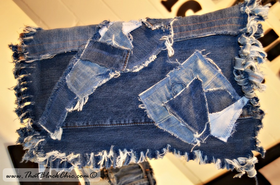 DIY TIME: Distressed denim DIY fold-over clutch [inspired by YouTuber ...
