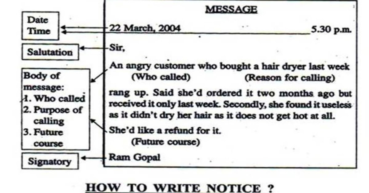 English makes easy...: HOW TO WRITE MESSAGE AND NOTICE