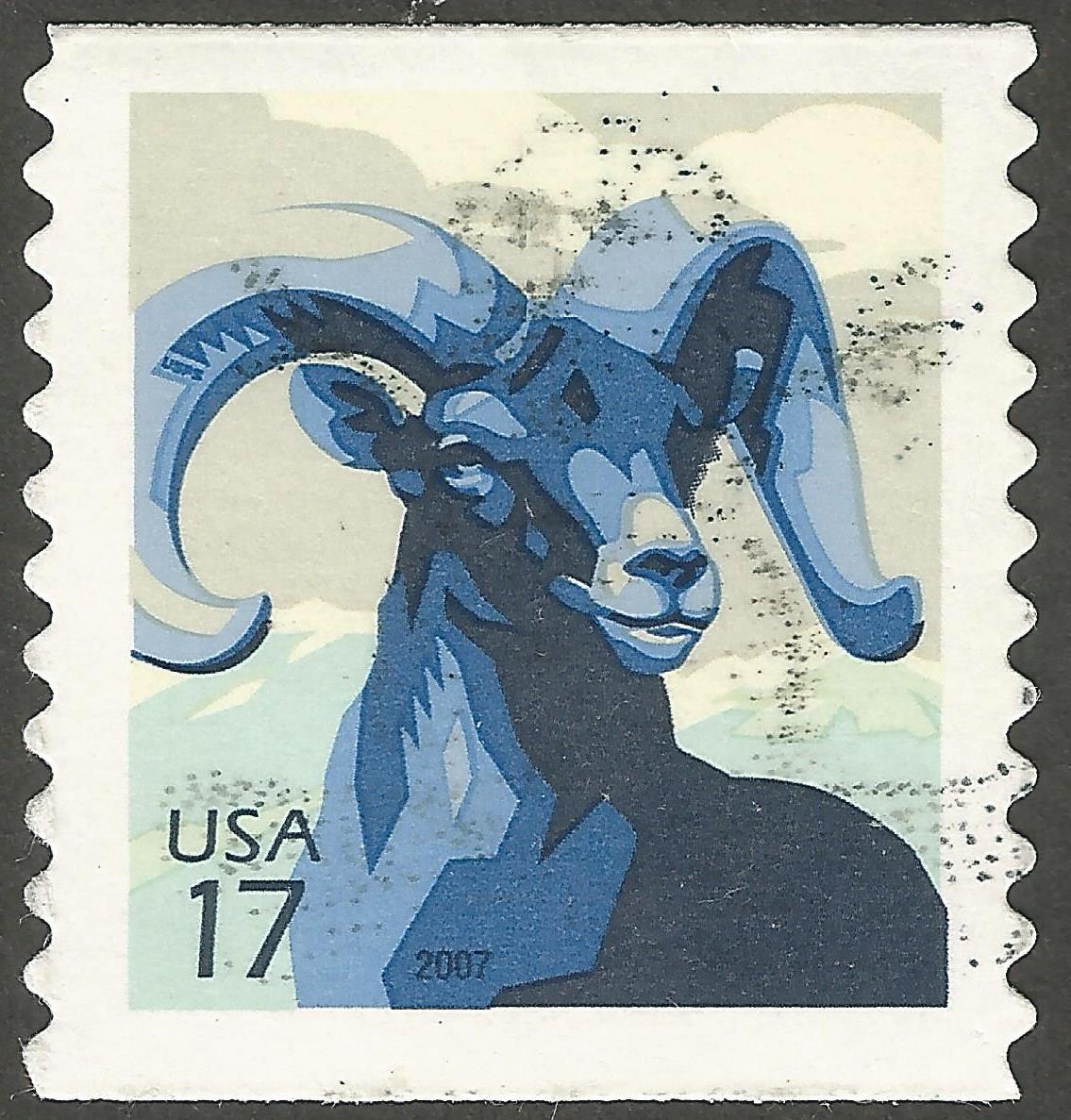 Stamps: Stamp USA (2007) Bighorn Sheep (Ovis canadensis)