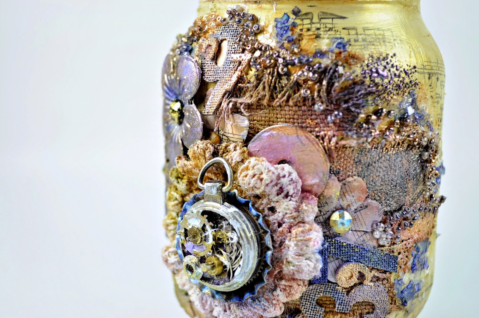 purple peanut's crafty blog: Altered Mason Jar Prima-Style!