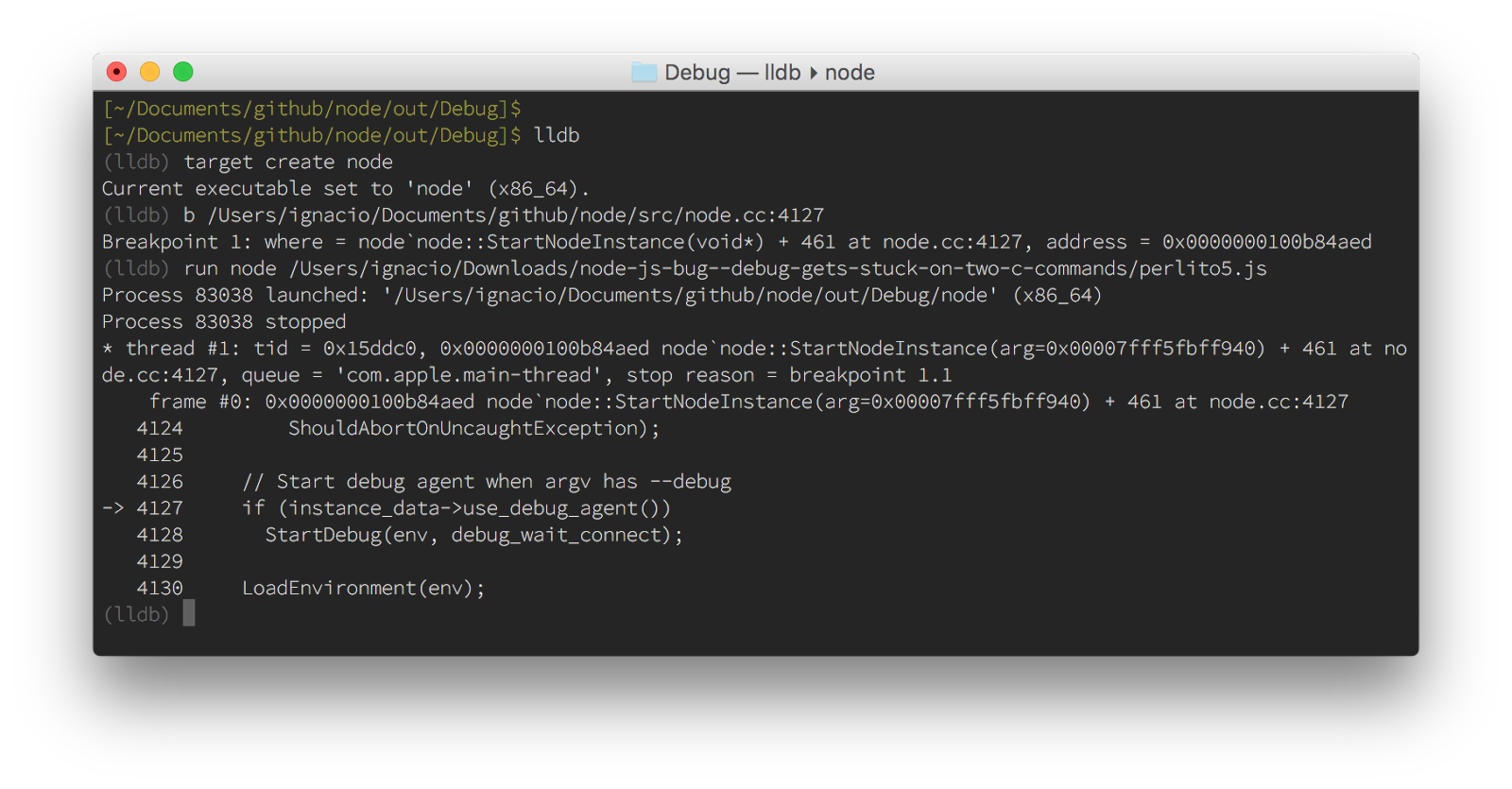 LLDB from the command line | Programming notes LLDB from the command line | Programming notes