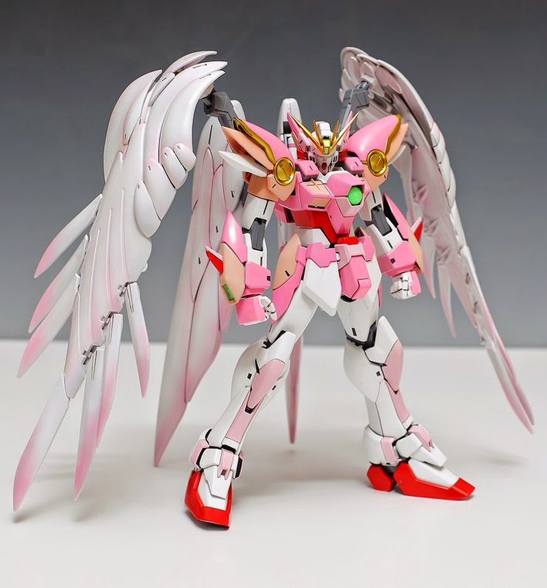 GUNDAM GUY: MG 1/100 XXXG-00W0 Wing Zero Custom Ver. Pink - Painted Build