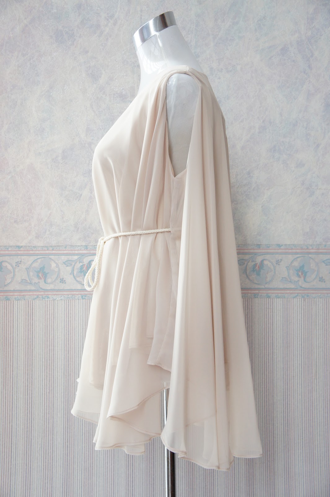 Le CocoPink: CocoPink #9: Grecian Cape Blouse with Asymmetrical Hem and ...