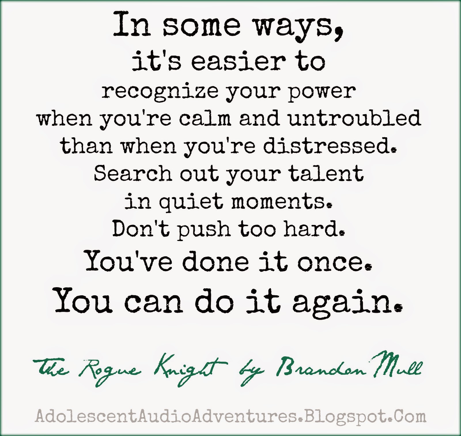 Adolescent Audio Adventures: Review: Rogue Knight