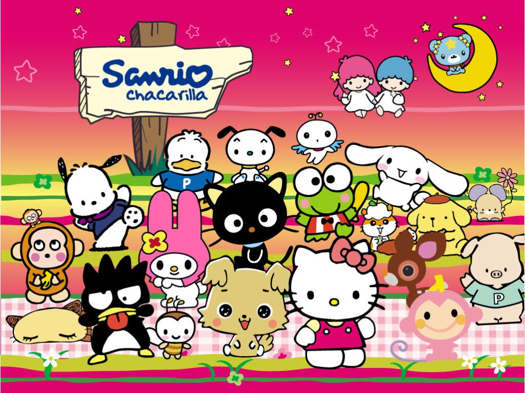 ANIME JEPANG: HELLO KITTY AND FRIENDS DEKSTOP WALLPAPER-