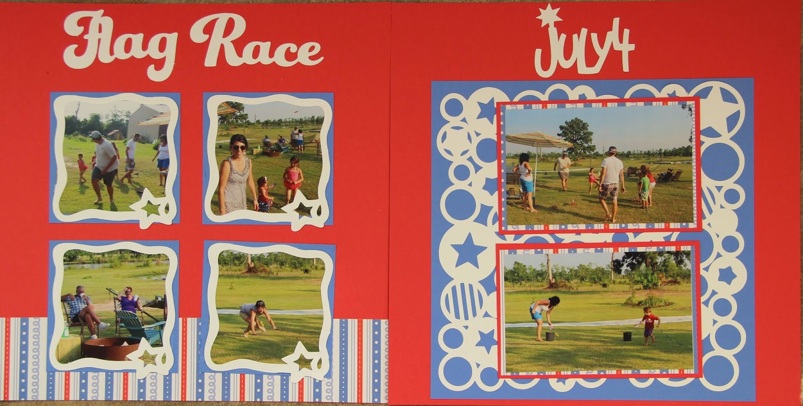 Purple Paradise Creations: July 4th Flag Race Layout