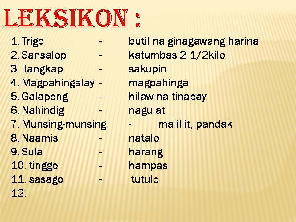 Anak ng Tundun : Leksikon ng Ibong Adarna :)