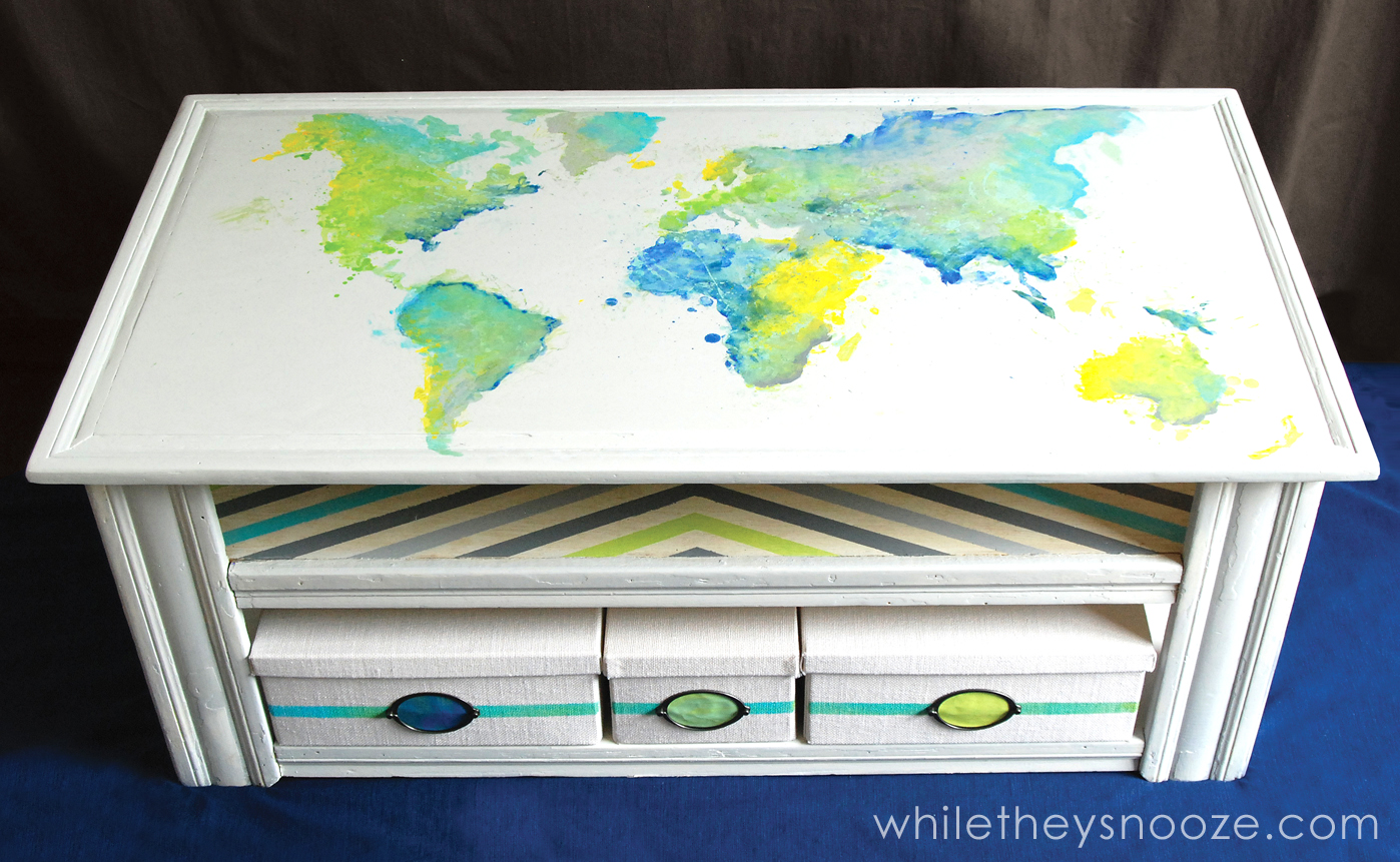 While They Snooze: DIY Map Table Tutorial