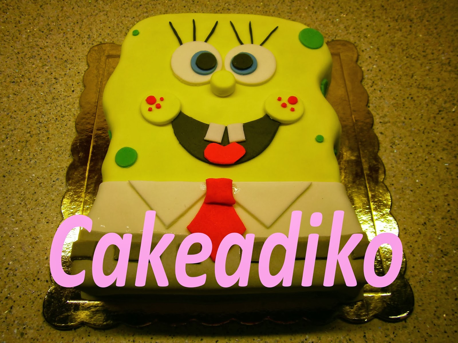 To Cakeάδικο: Τούρτα Μπομπ Σφουγγαράκης - Spoungebob Cake
