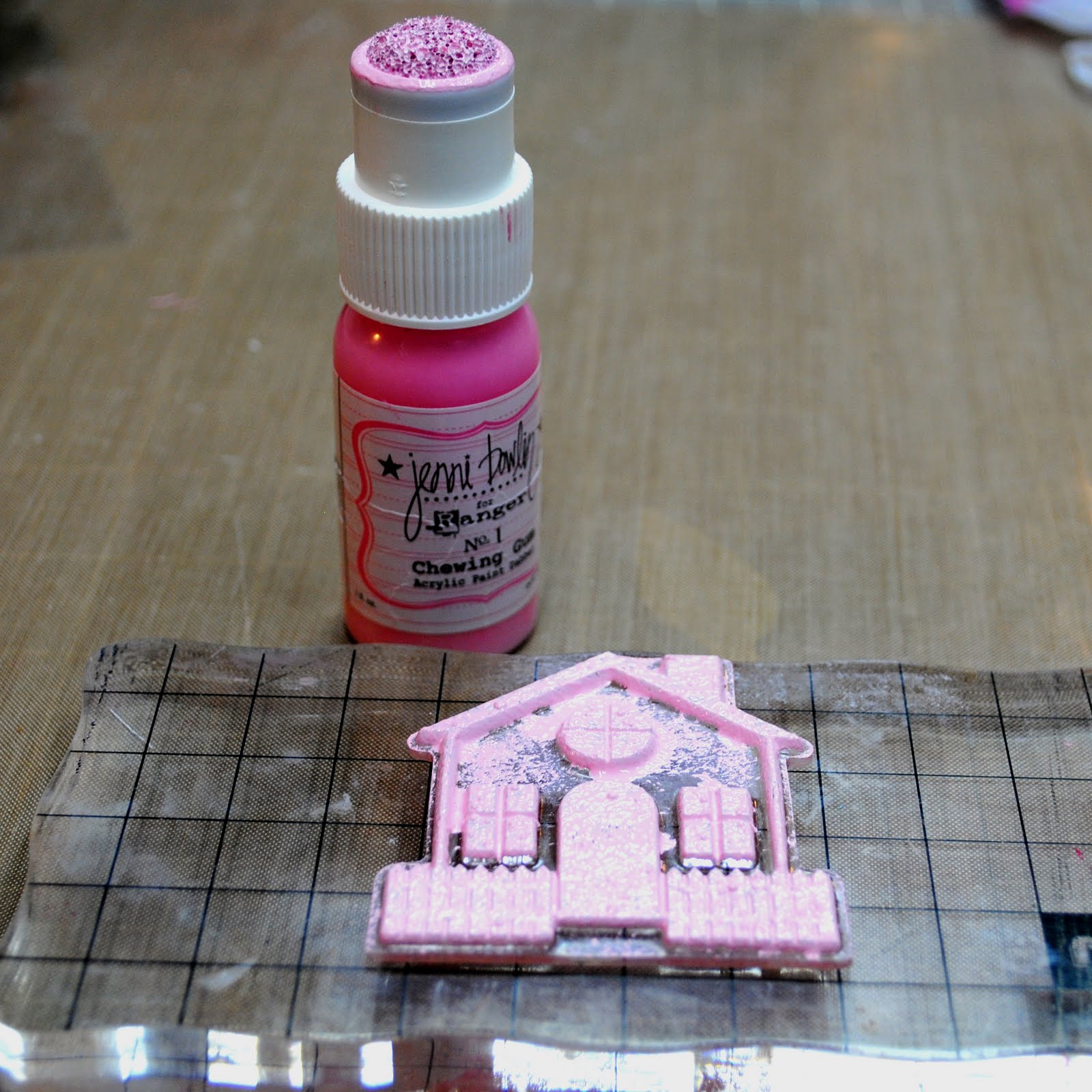 Runs with Scraps...: GCD Studios: Stamping with Paint on Scrapbook Layouts