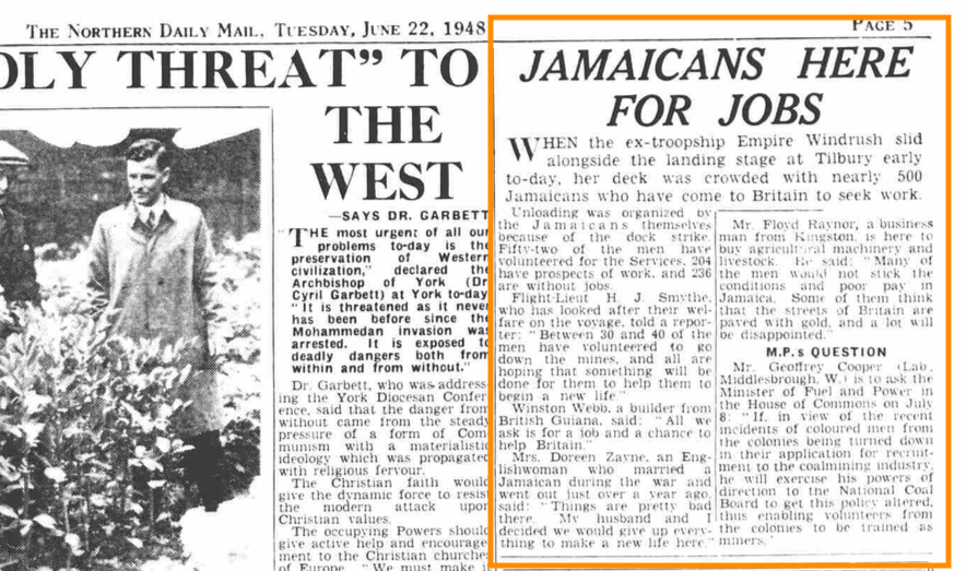 Victoria Simmonds TV/FIim Blog: Research: Windrush