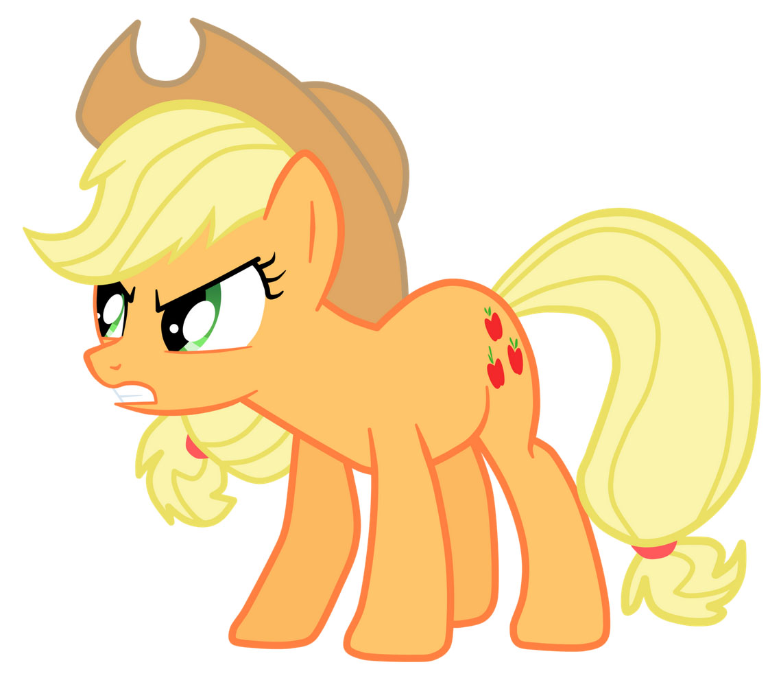 My Little Pony: Dibujos para imprimir y recortar de Applejack