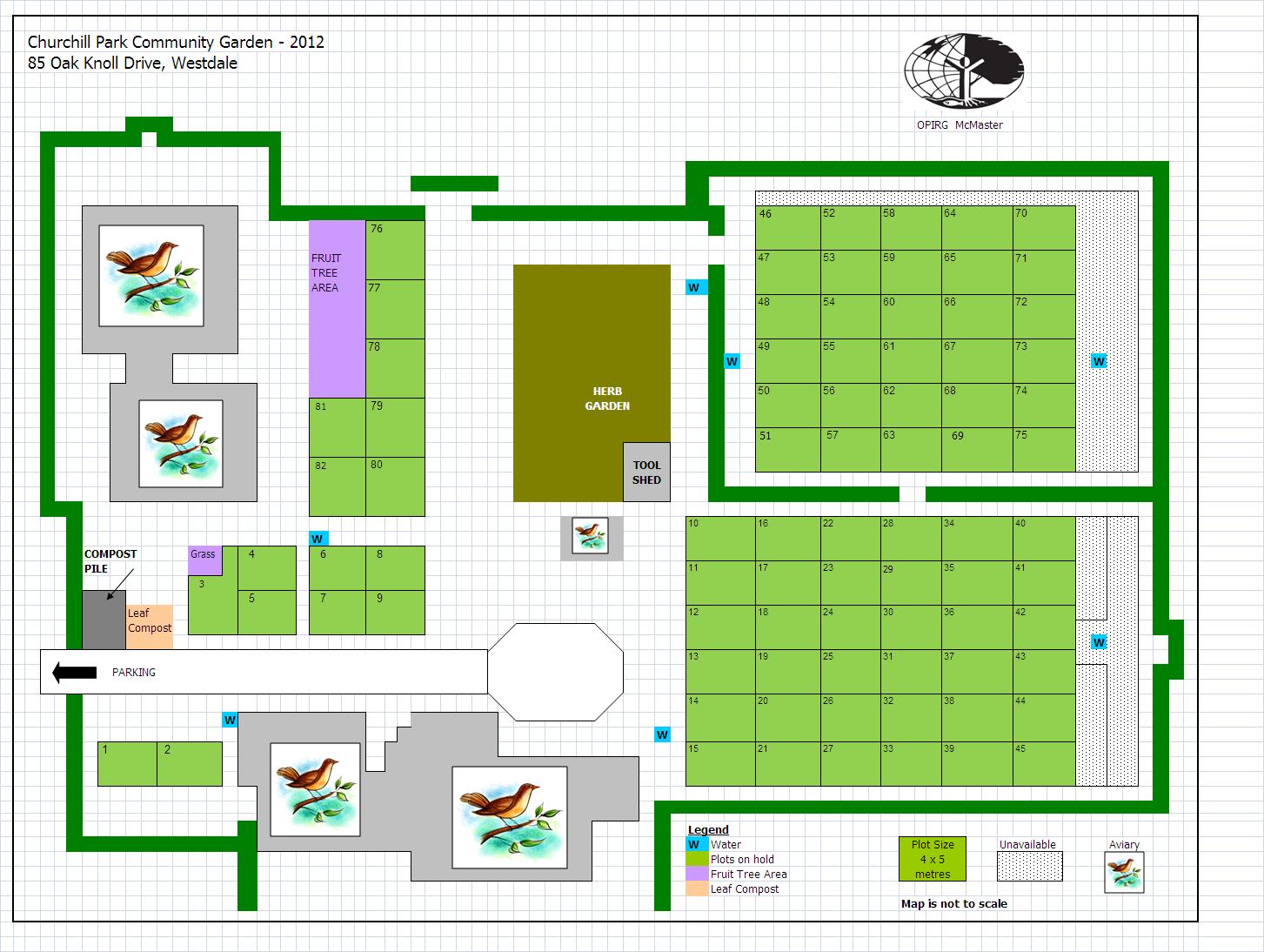 Churchill Park Community Garden: Garden Map