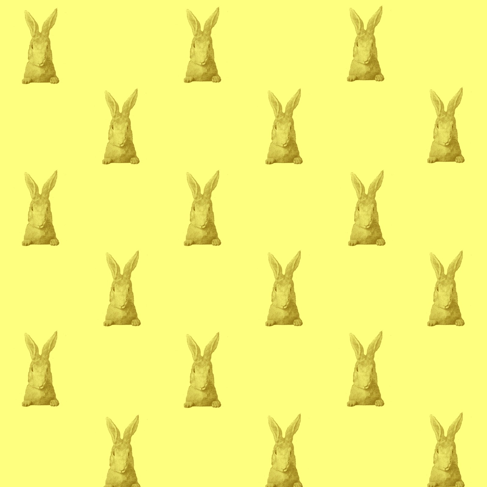 The Artzee Blog: Yellow Vintage Bunny Pattern 12 x 12 Inch Printable