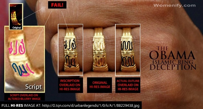 Barack Obama's 'Islamic' Wedding Ring Claim | Womenify