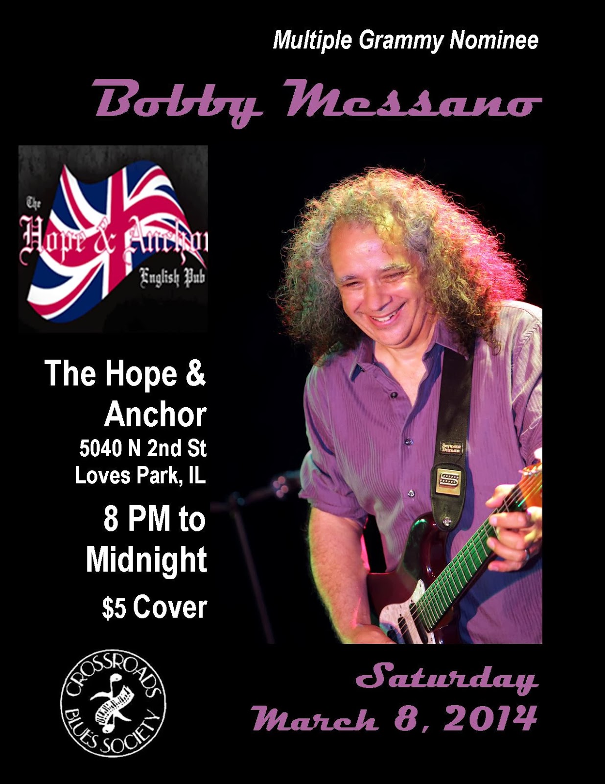 Crossroads Blues Society News: Bobby Messano Returns for Hope and Ancho ...
