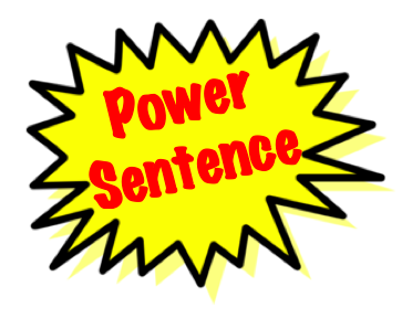 The Curly Classroom: Power Sentences