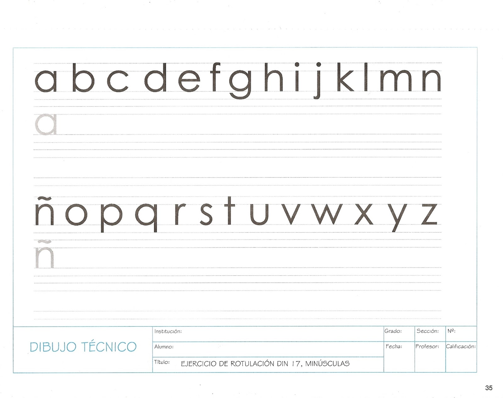 Dielosades: Letras DIN 16 y DIN 17