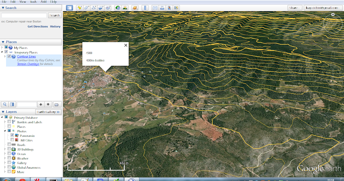 theBioBucket*: Use Case: Make Contour Lines for Google Earth with Spatial R