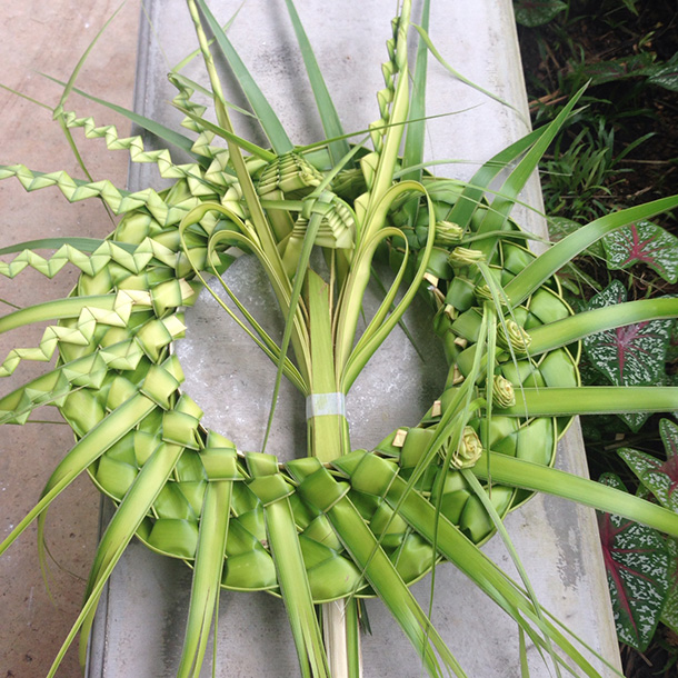 it's a heart heart season: Palm frond weaving - an Easter tradition