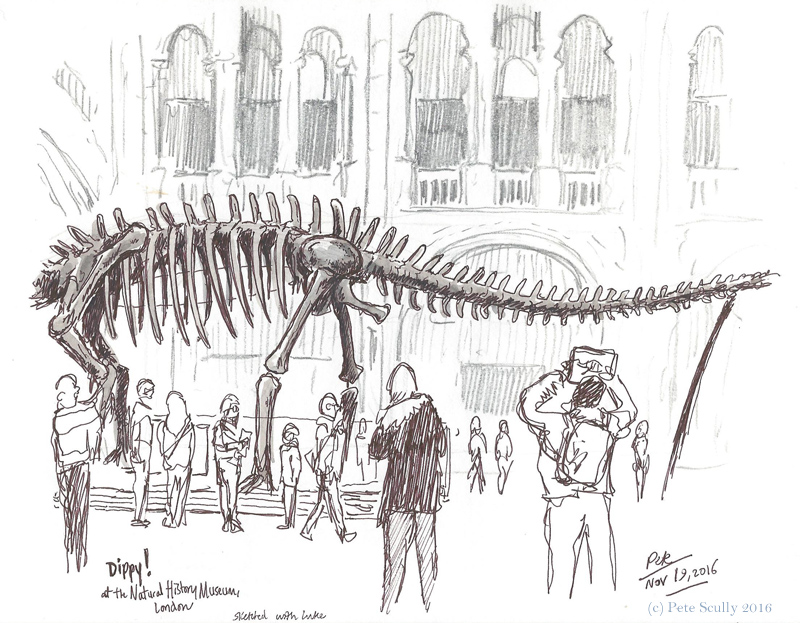 Urban Sketchers London: A farewell to dippy