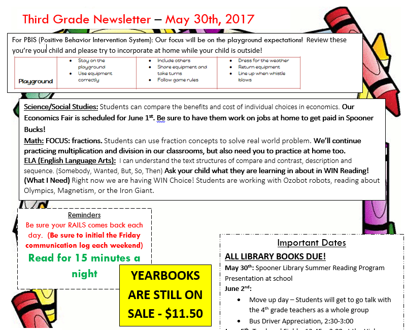 Mrs. Smith's classroom blog: Our Last Newsletter