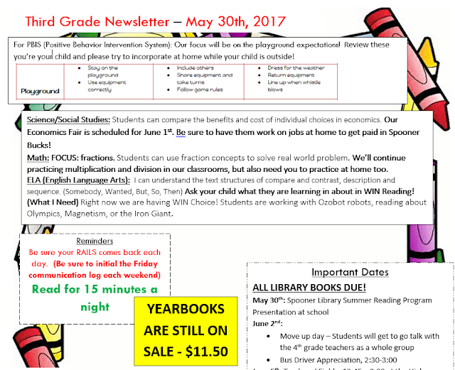 Mrs. Smith's classroom blog: Our Last Newsletter