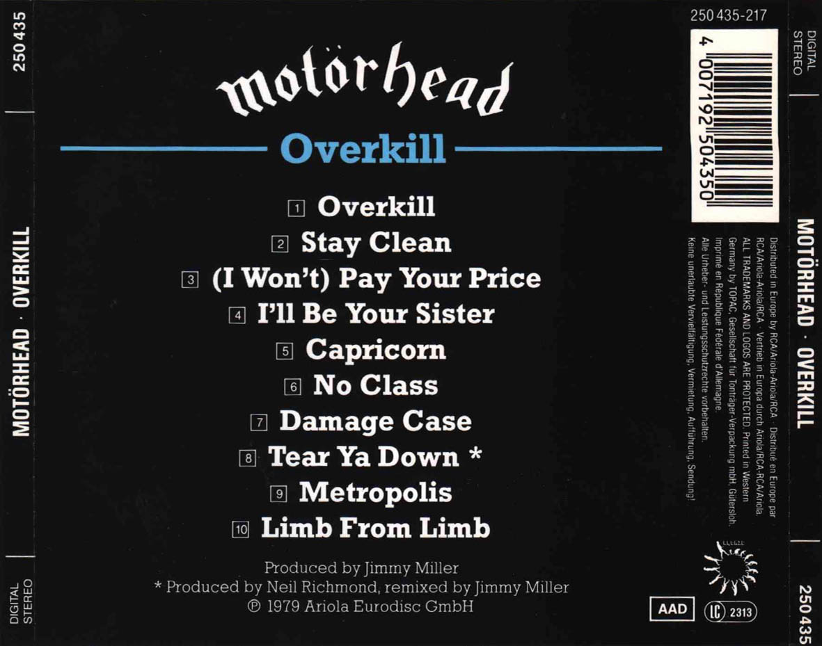 Motörhead - Overkill (1979)