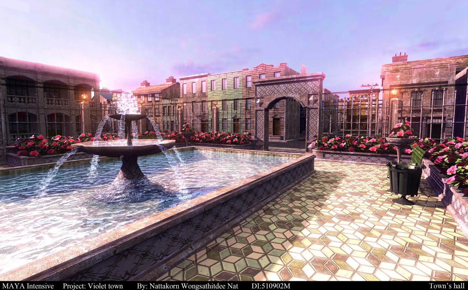 Nattakorn Wongsathitdee Nat 3D: Violet Town Render images