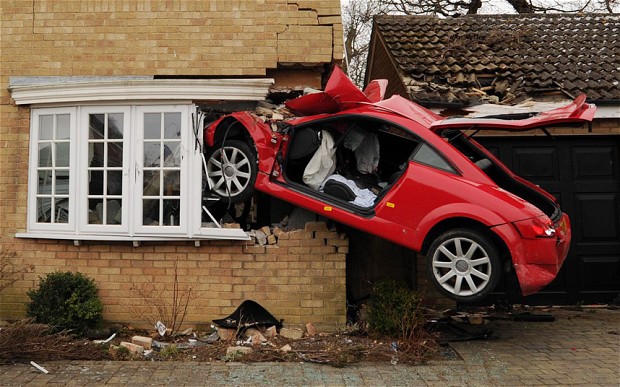transpress nz: Audi driver crashes into house in England