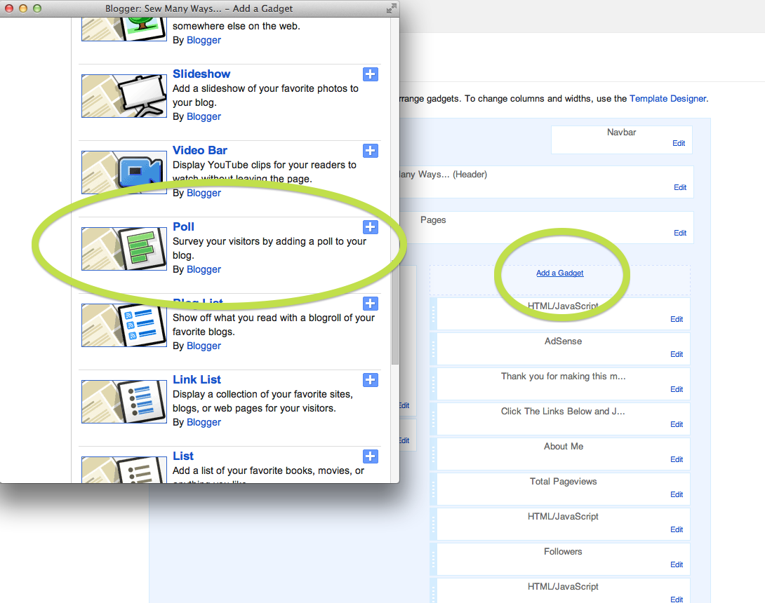 Sew Many Ways...: Blogging Tip...How To Add a Poll Question to Your Blog