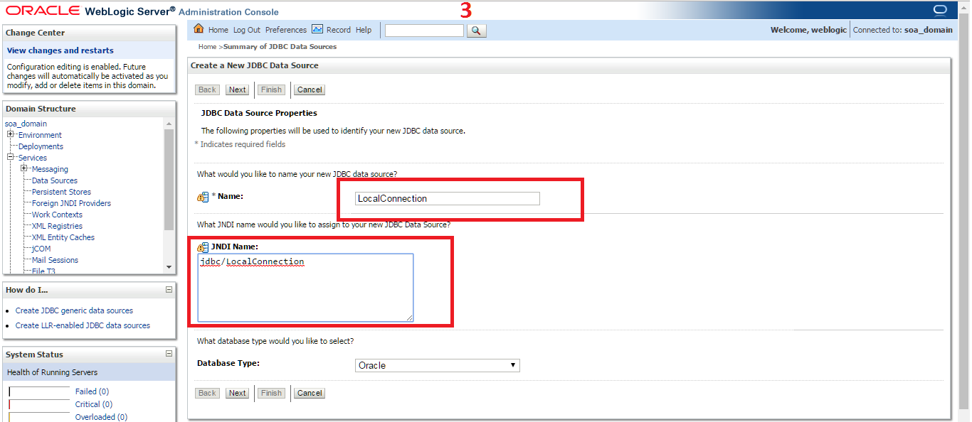 Oracle Weblogic Server- New Data Source Creation Oracle Weblogic Server- New Data Source Creation