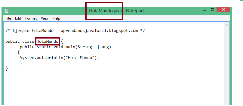 Java Primer Programa Con Java Hola Mundo