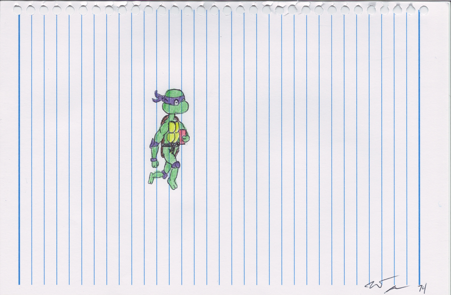 Turtle a Day: Day 74: Prancing Donatello (meme # 4)