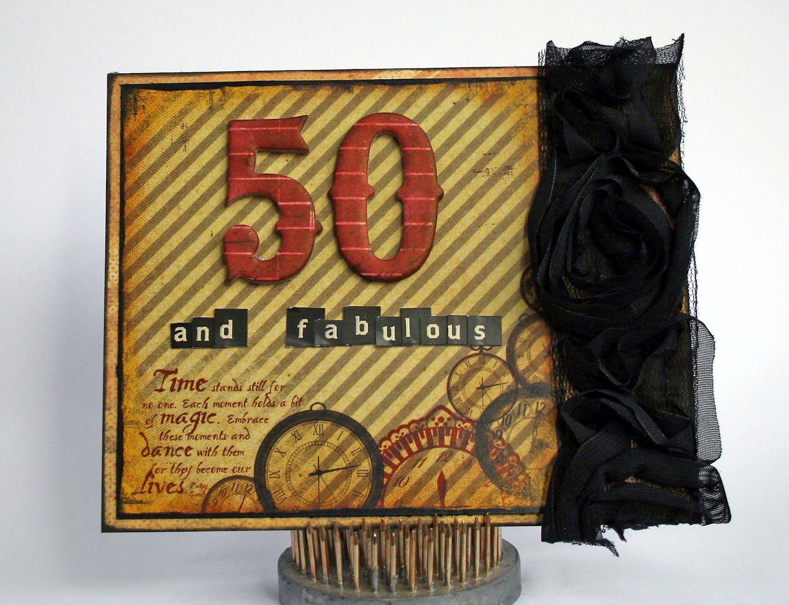 One Scrap at a Time: 50 and Fabulous - Quick Quotes Card Inspiration