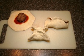 Italian-Fusion: Twice Cooked Meatball Dumplings