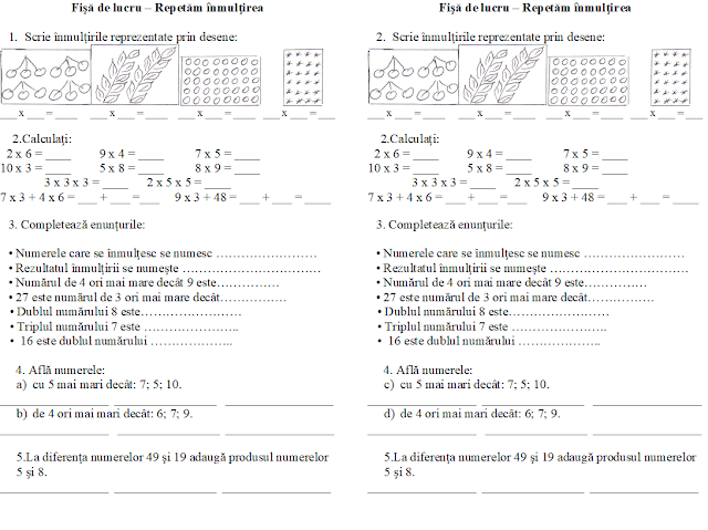 EDUCATIA CONTEAZA : INMULTIREA NUMERELOR NATURALE