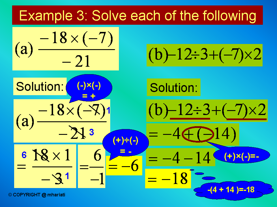 Mathematics Tutorial in Filipino: Multiplication and Division of Integers