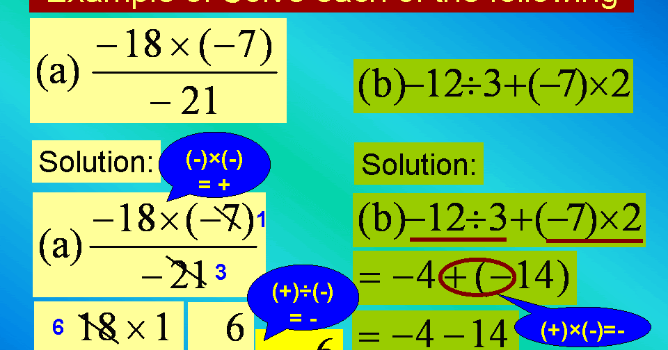 Mathematics Tutorial in Filipino: Multiplication and Division of Integers