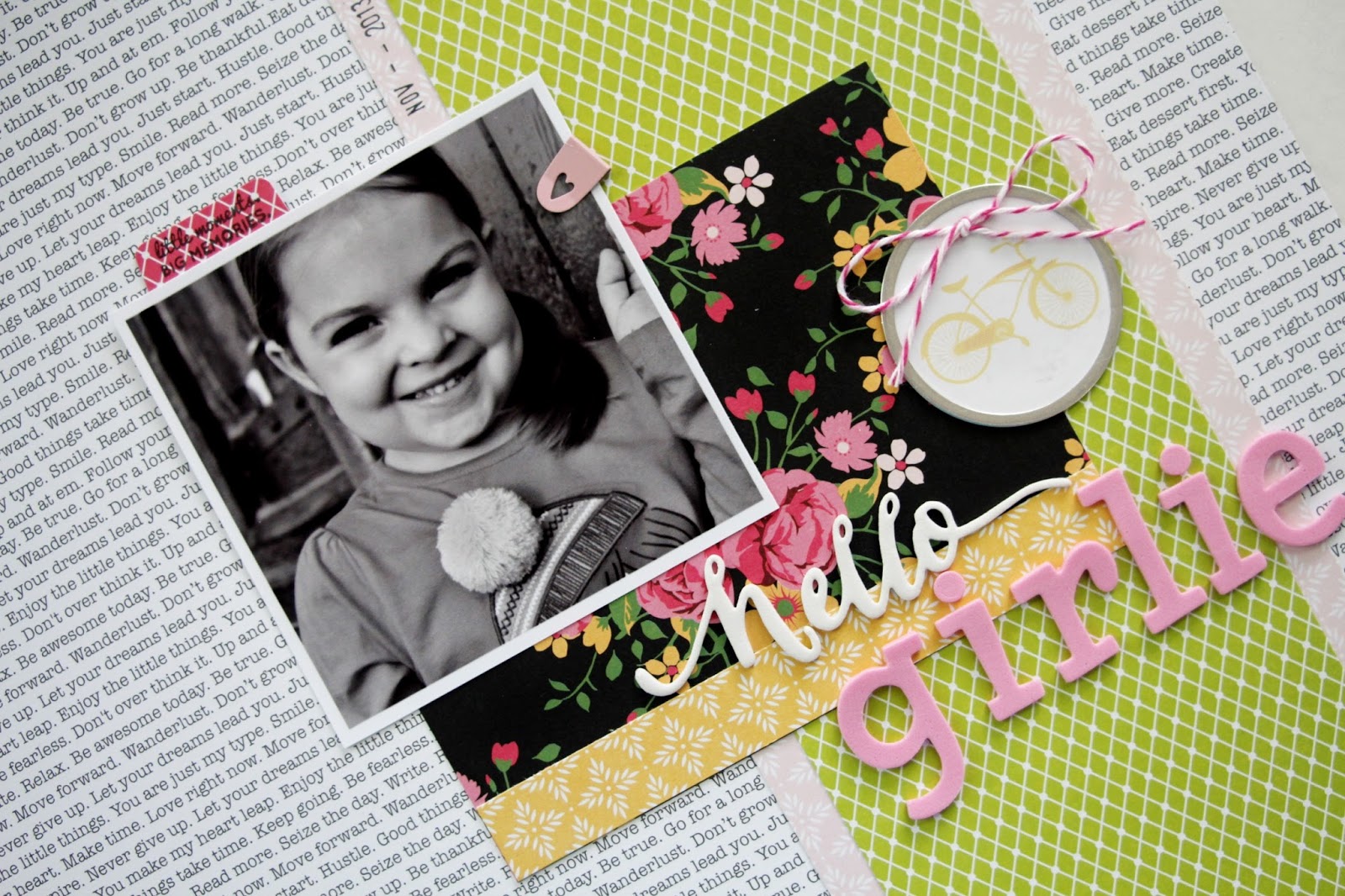 Kissin' Krafts: Hello Girlie DCWV Layout