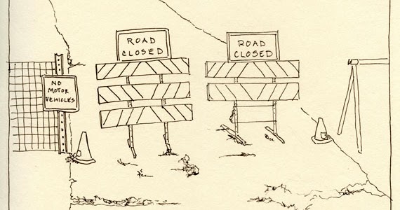 365 Projects: Blockaded Road - Urban Sketching