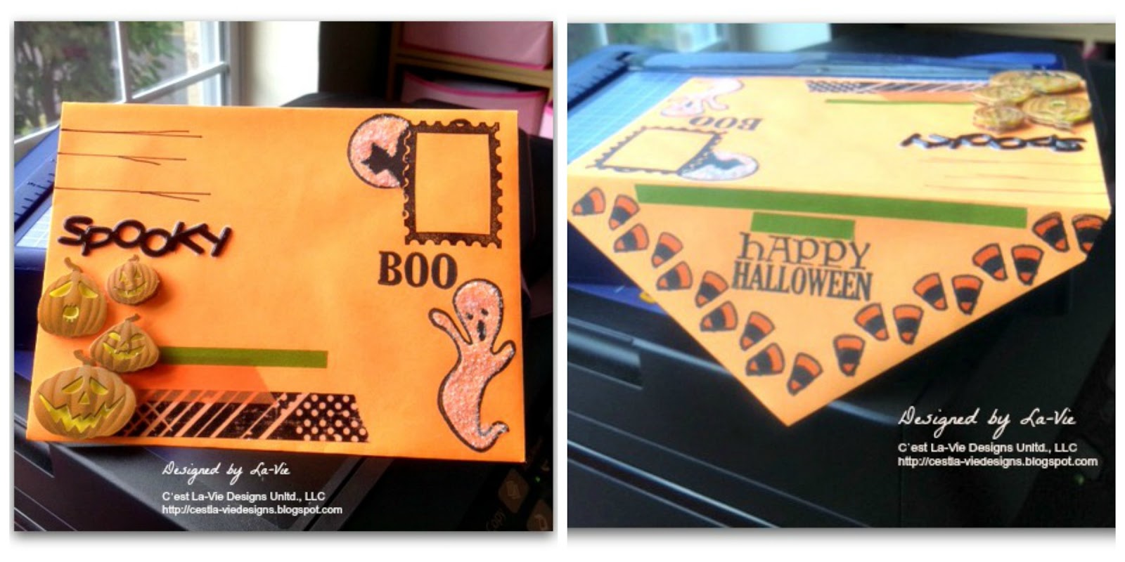 C'est La-Vie Designs Unltd., LLC: Decorated Halloween Envelope